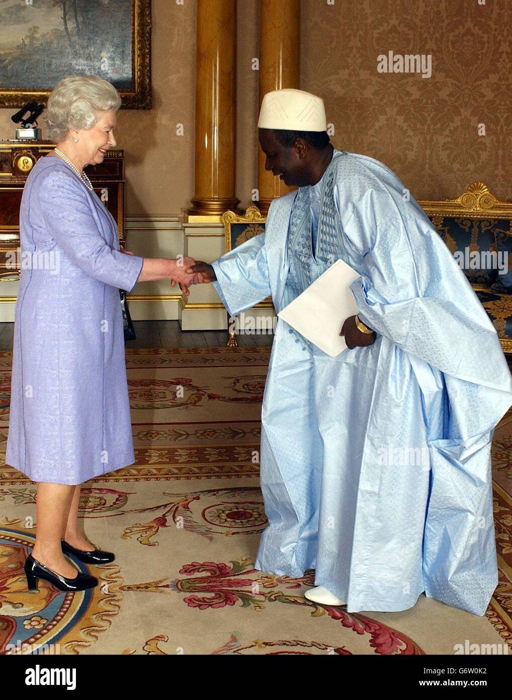 Queen Elizabeth II receives Mr Ibrahim Bocar Ba Stock Photo - Alamy