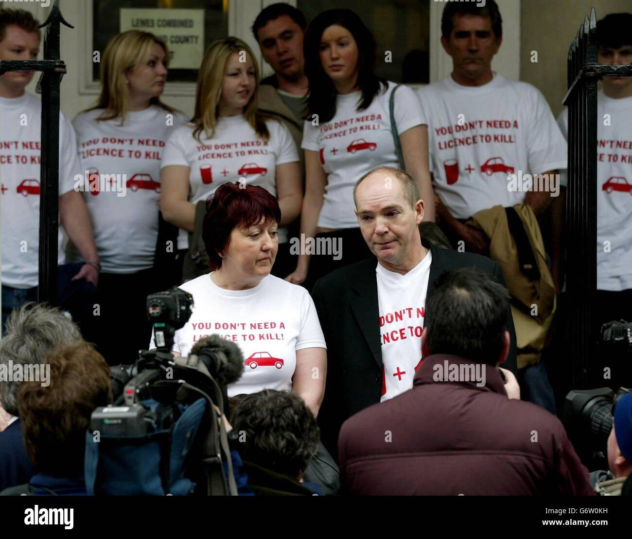 The parents of Natalie McCabe, Jane and Ray, speak to media outside ...