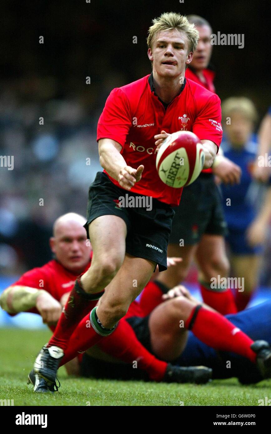 Dwayne Peel of Wales during the RBS 6 Nations match at the Millennium ...