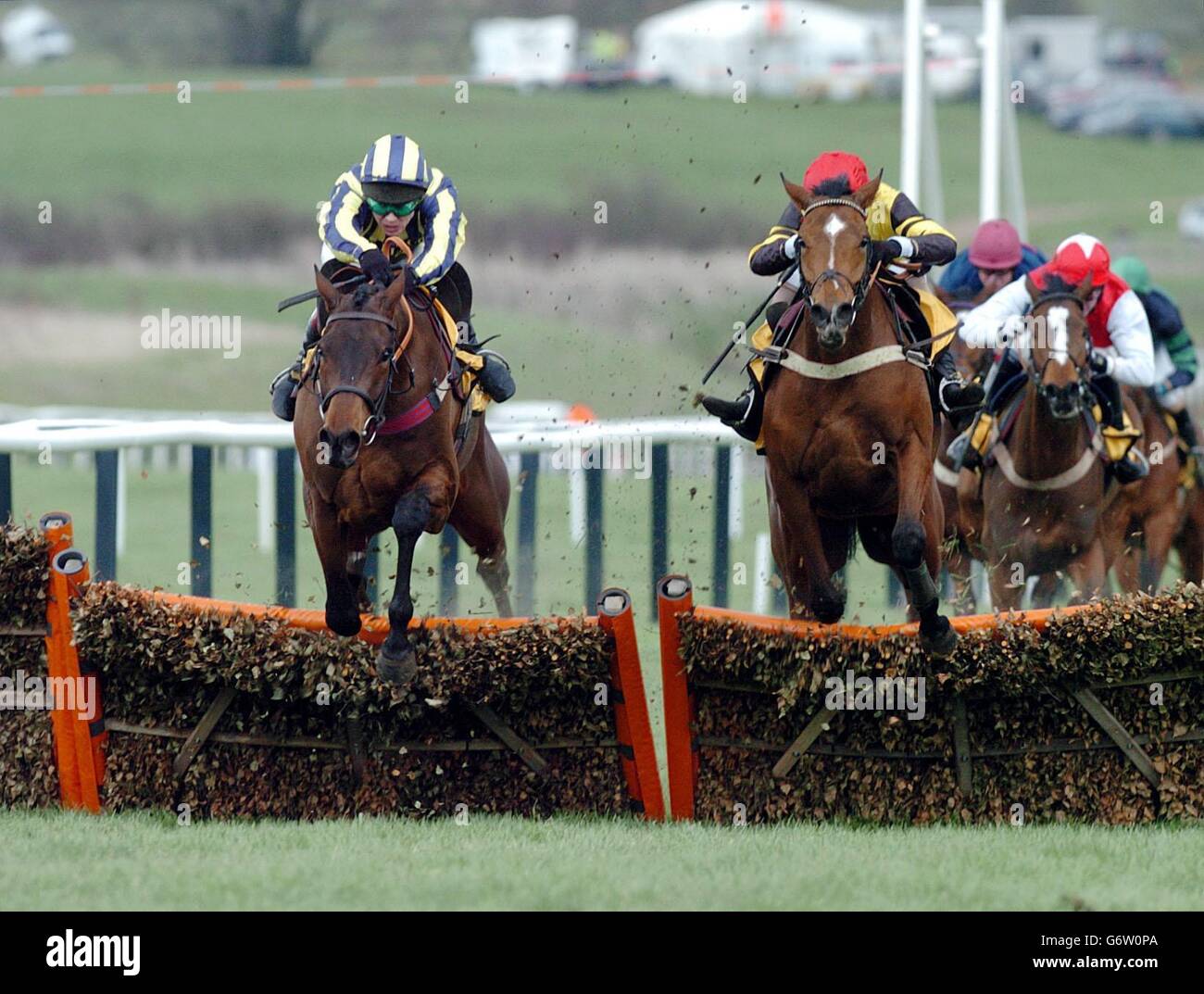 JCB Triumph Hurdle race Stock Photo - Alamy