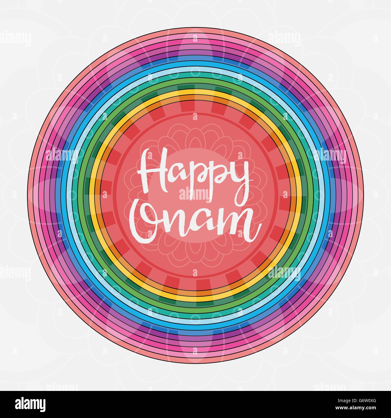 Happy Onam hand drawn lettering. Modern Calligraphy. South Indian ...