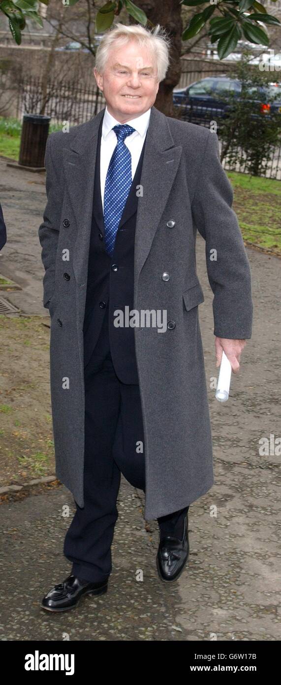 Actor Derek Jacobi arrives for the memorial service for actor David ...