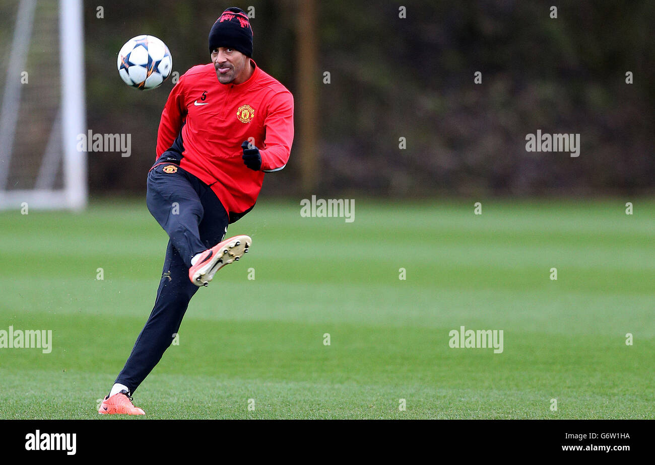 Manchester United's Rio Ferdinand during the training session at the ...
