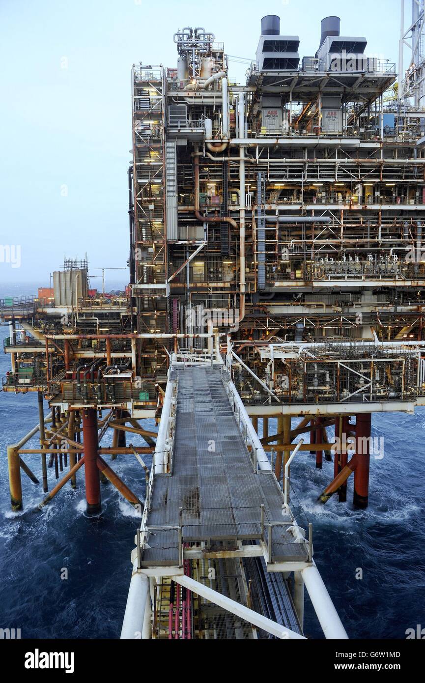 A view of part of the BP Etap platform (Eastern Trough Area Project) in ...