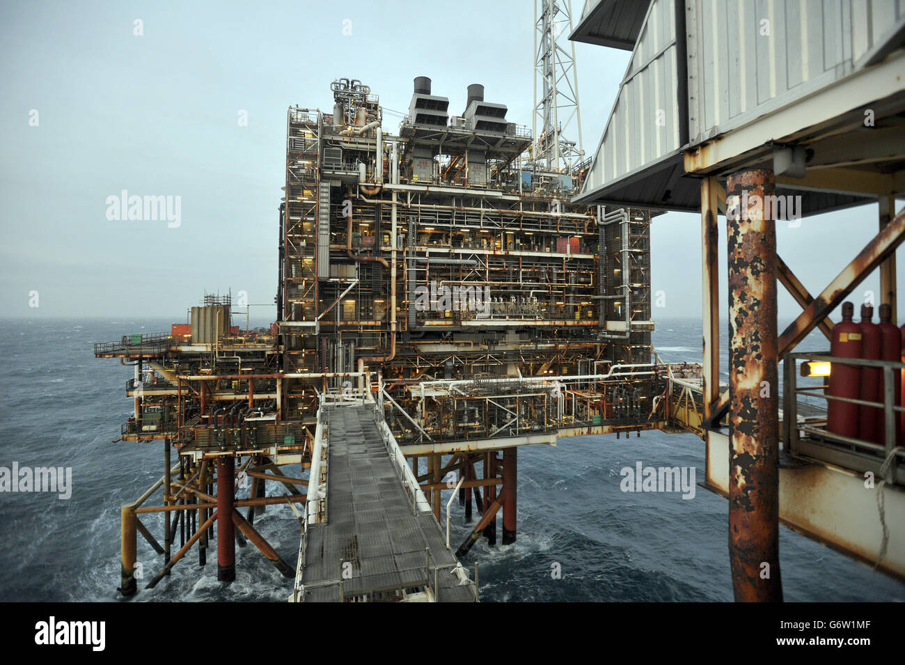 A view of part of the BP Etap platform (Eastern Trough Area Project) in ...