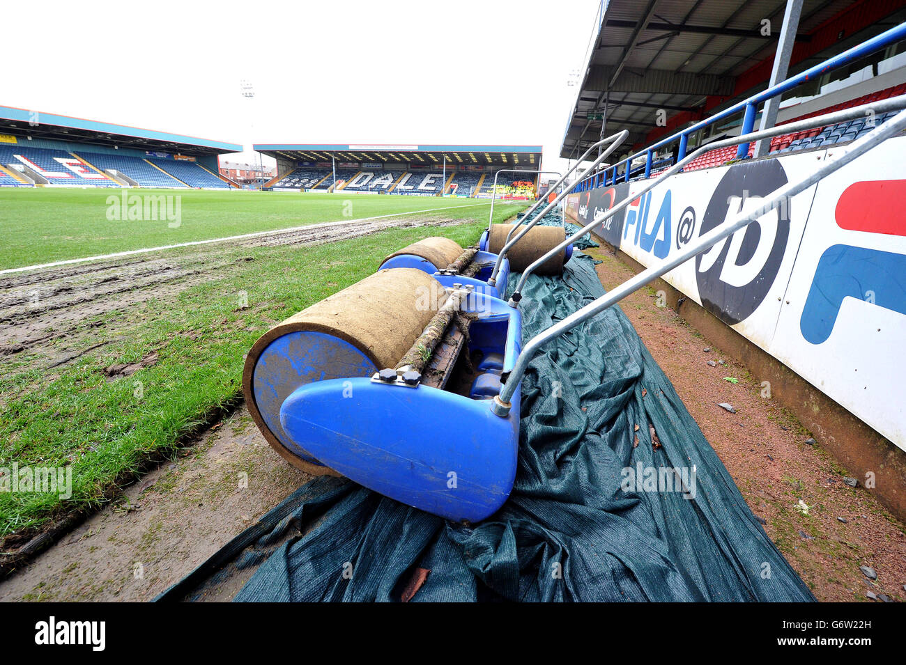 Football general view gv stand view roller rollers hi-res stock ...