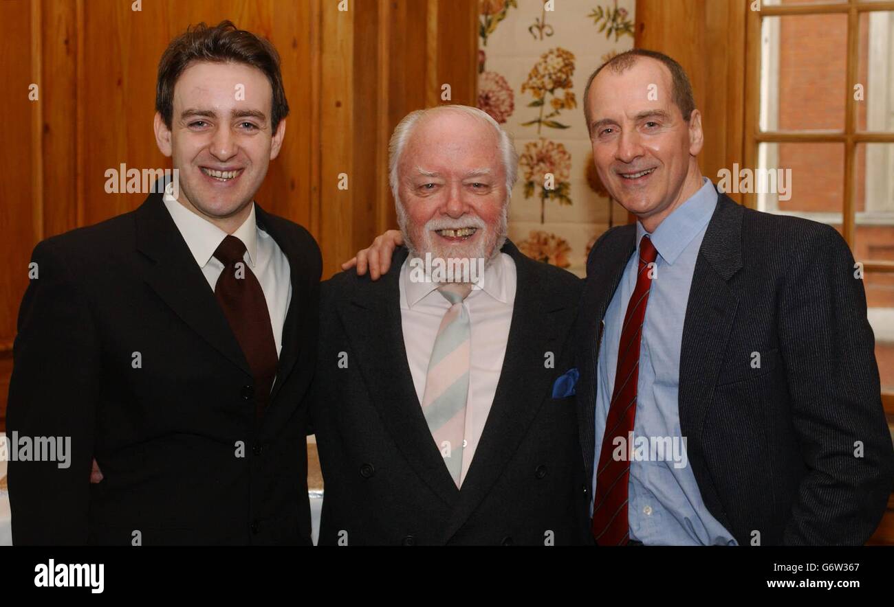 (From left to right) Lord Parry, original cast member Lord Attenborough ...