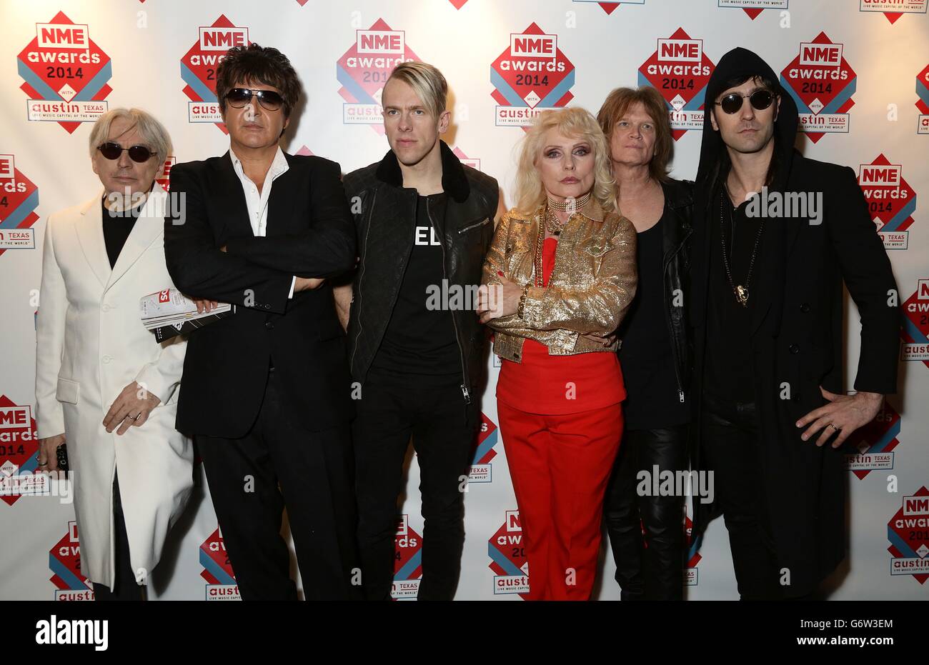 Debbie harry with blondie arriving for the 2014 nme awards hi-res stock ...