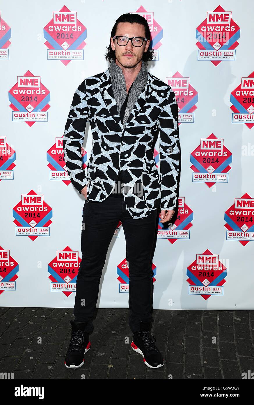 Luke Treadaway arriving for the 2014 NME Awards, at Brixton Academy ...