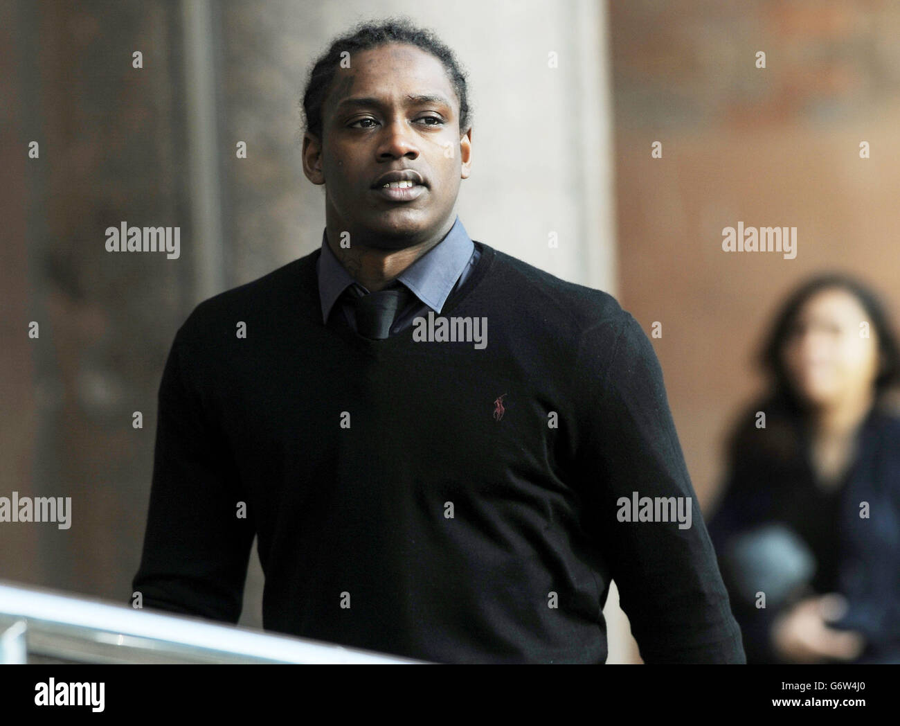 Swindon Town FC player Nile Ranger arrives at Newcastle Crown court ...