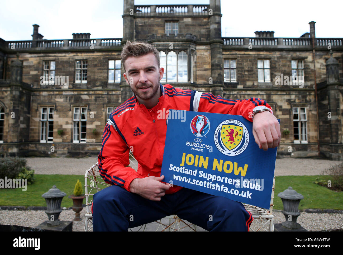 Scotland's James Morrison after a press conference at Mar Hall Hotel ...
