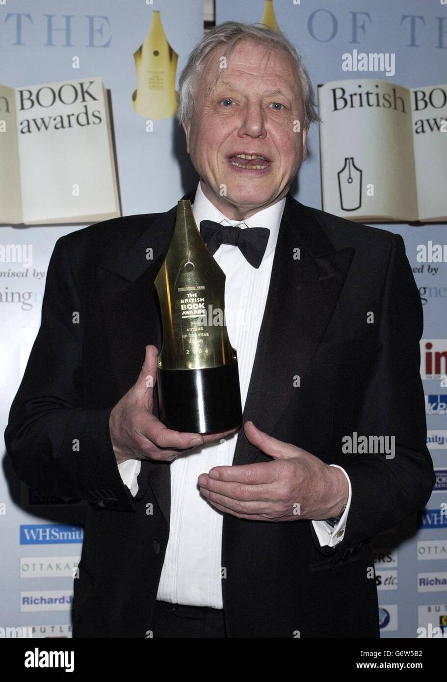 Sir David Attenborough with his Lifetime Achievement award at the ...