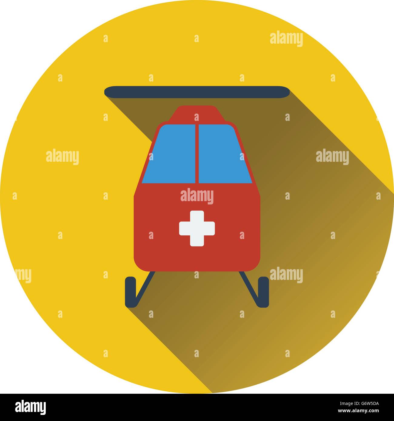 Medevac icon. Flat color design. Vector illustration Stock Vector Image ...