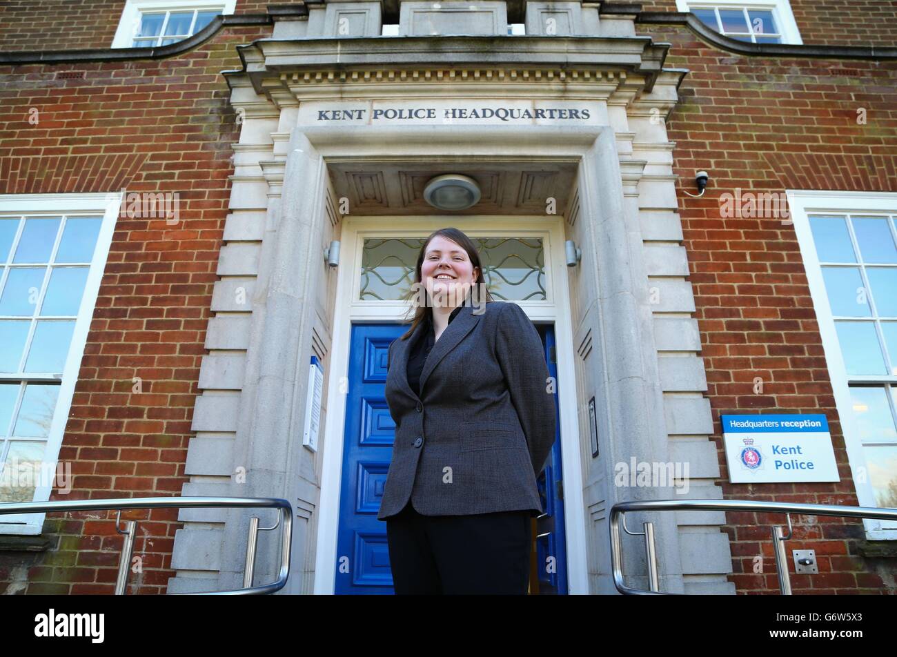 Poses outside kent police headquarters in maidstone hi-res stock ...