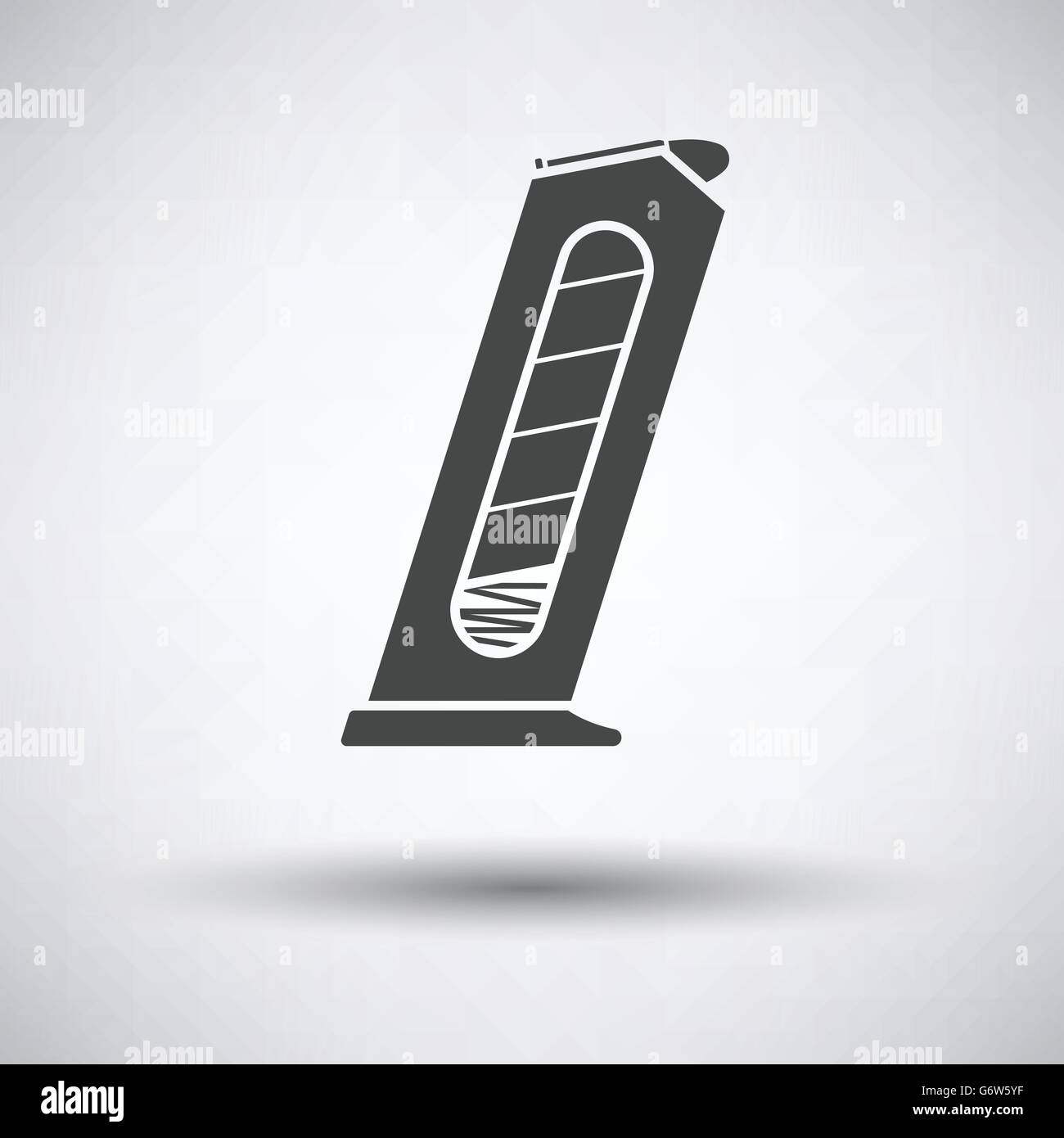 Gun magazine icon on gray background, round shadow. Vector illustration ...