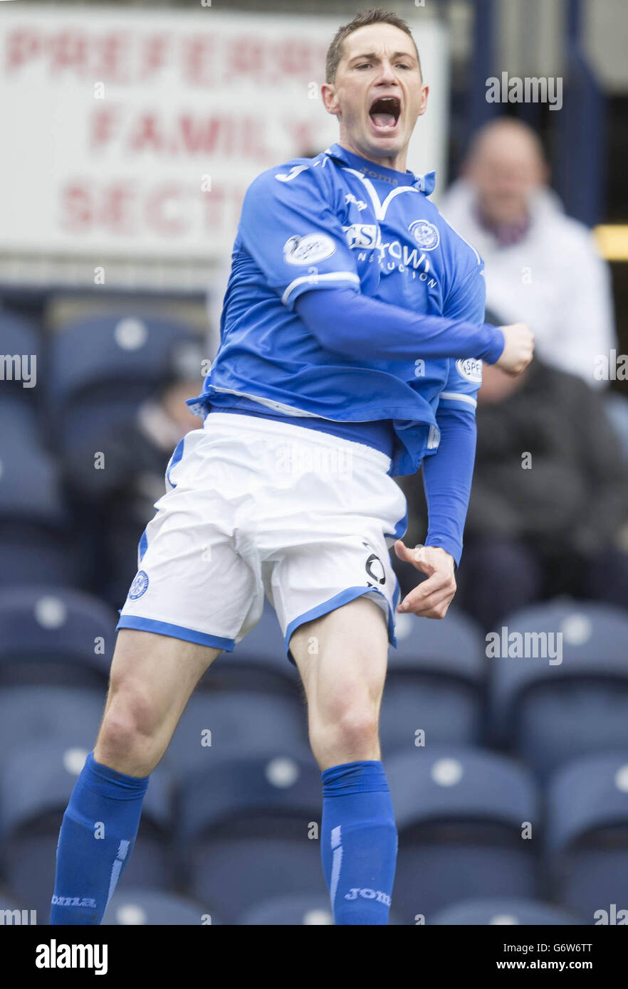 St Johnstone's Gary McDonald celebrates after opening scoring during ...