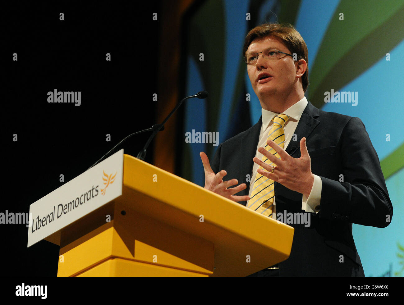 Chief Secretary to the Treasury Danny Alexander speaks during the ...