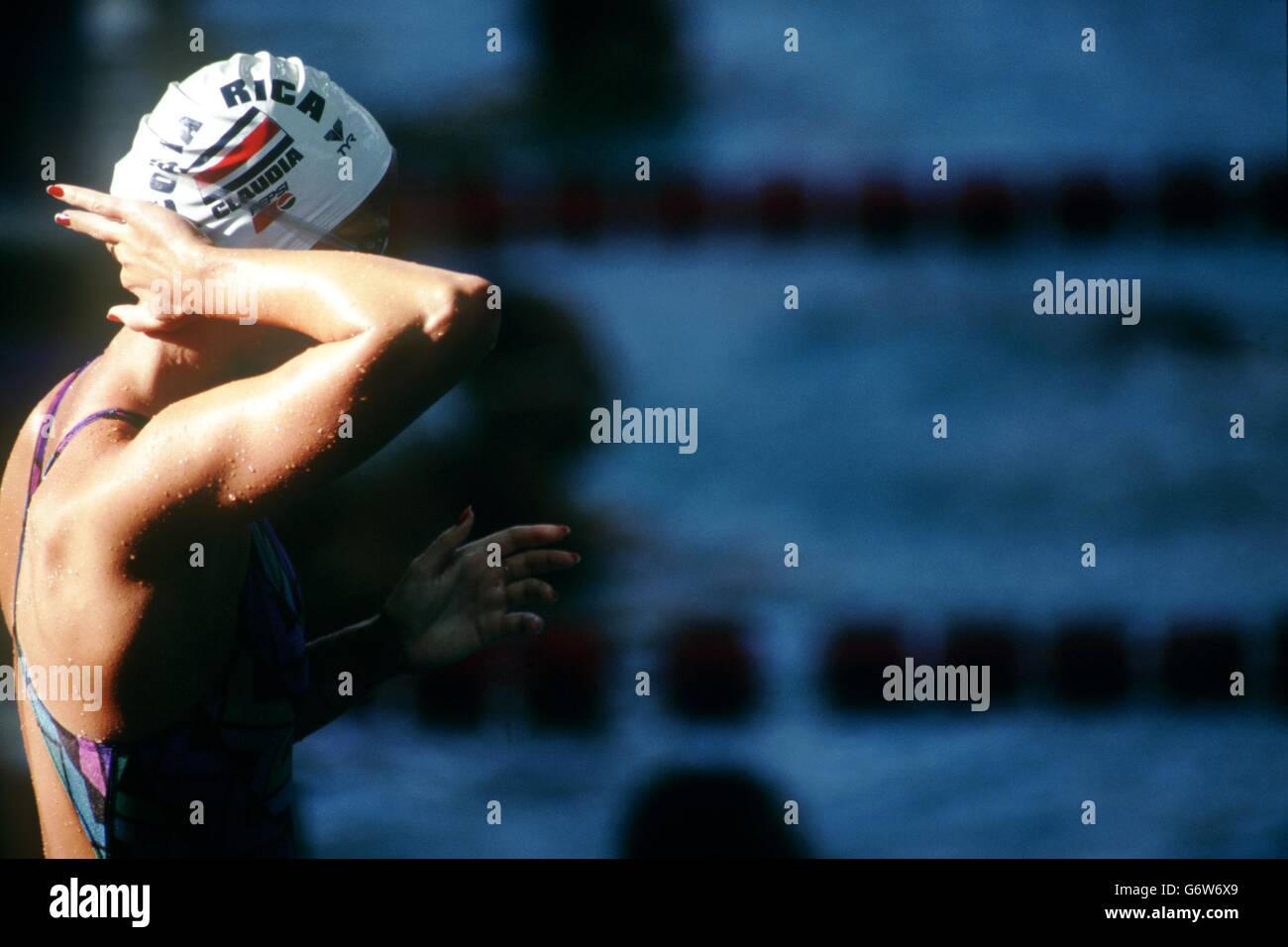 Atlanta Olympic Games 1996 -Swimming Training. Ambiance Stock Photo - Alamy