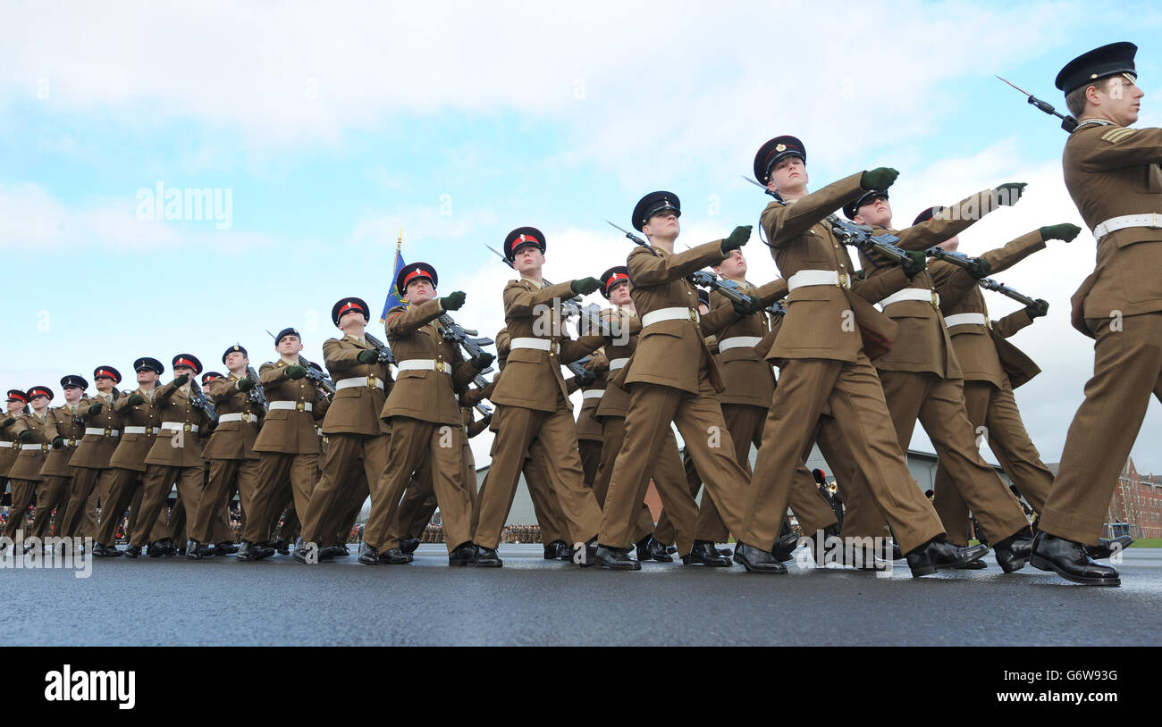 Graduation parade at the Army Foundation College - Harrogate. Junior ...