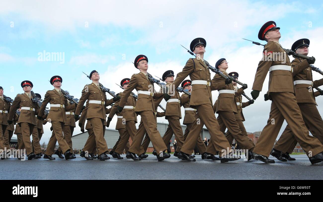 Graduation parade at the Army Foundation College - Harrogate Stock ...