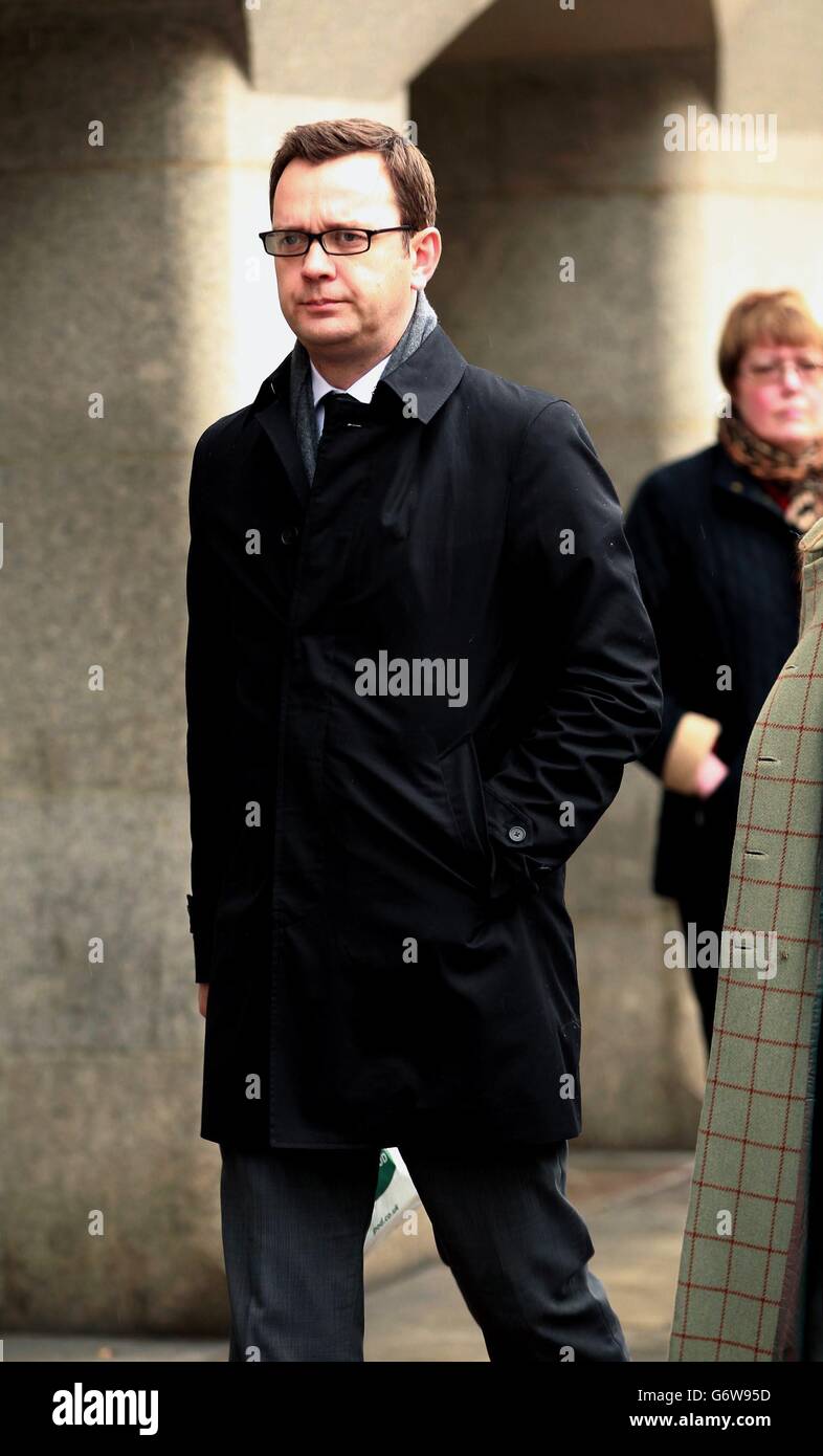 Former News of the World editor Andy Coulson arrives back from lunch at ...