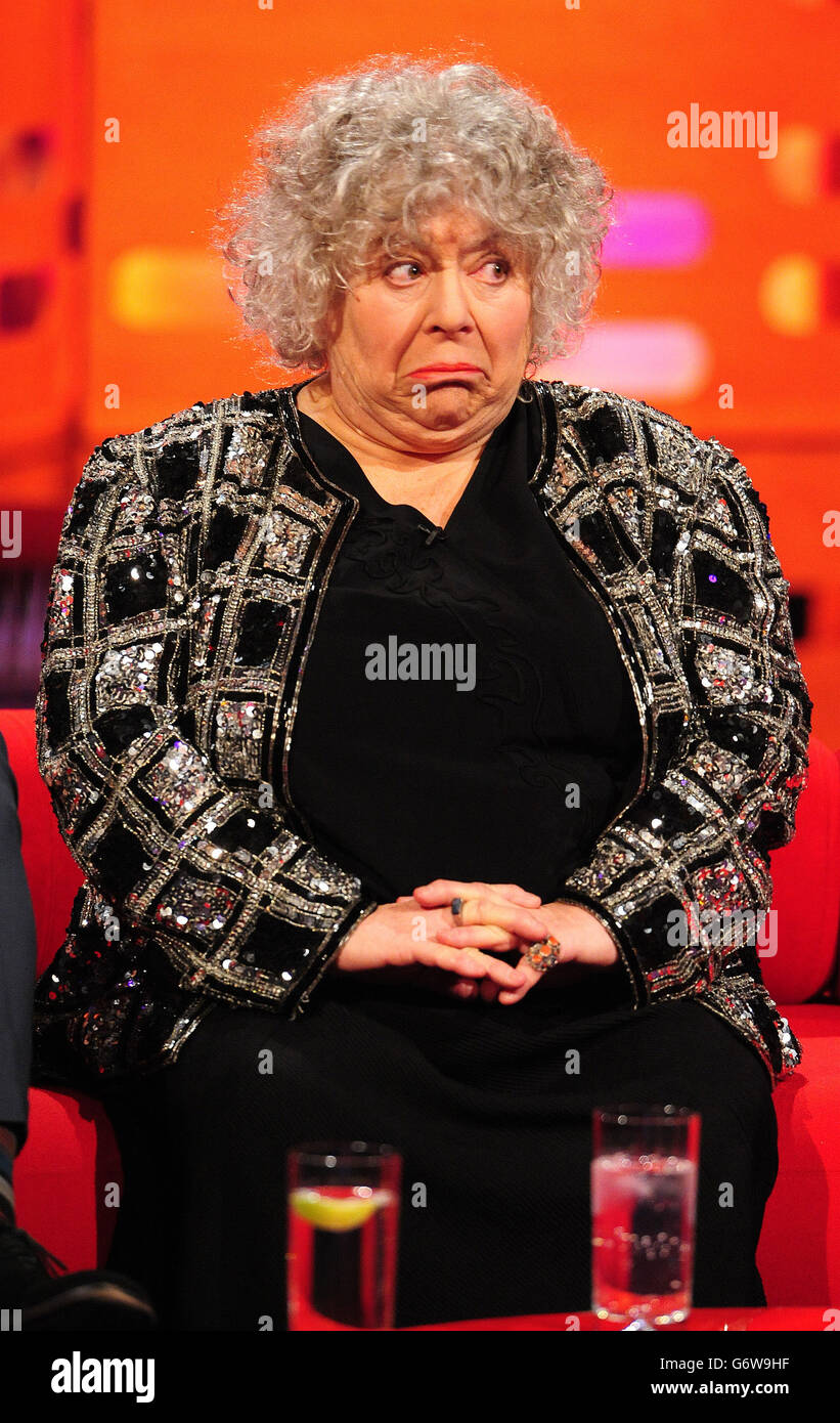 Miriam Margolyes during the filming of the Graham Norton Show at the London Studios, south ...