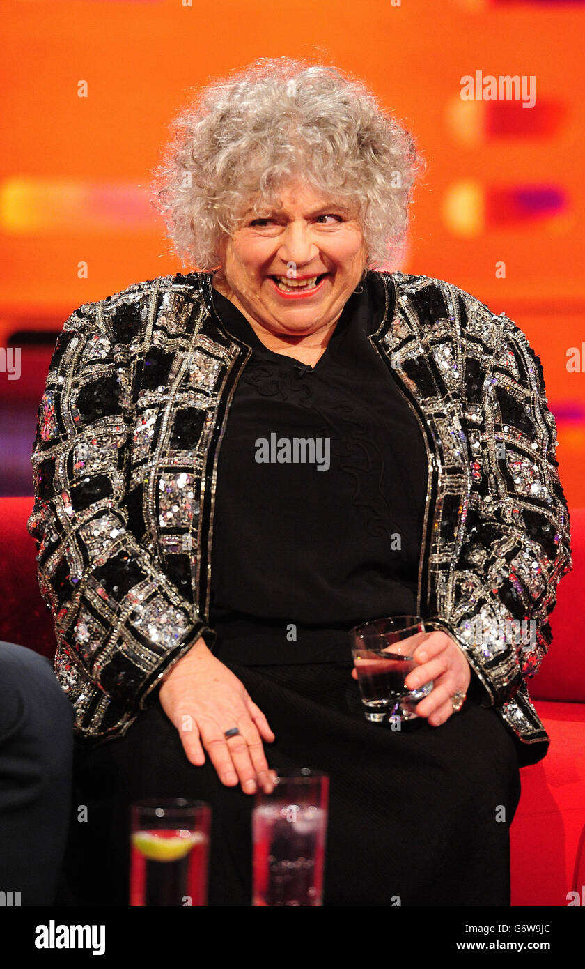 Miriam Margolyes during the filming of the Graham Norton Show at the London Studios, south ...