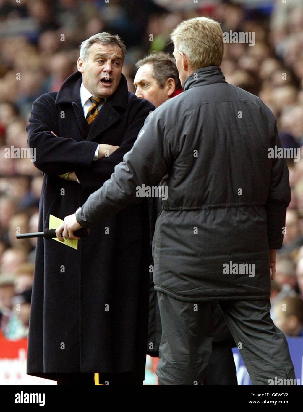 During barclaycard premiership game at anfield hi-res stock photography ...