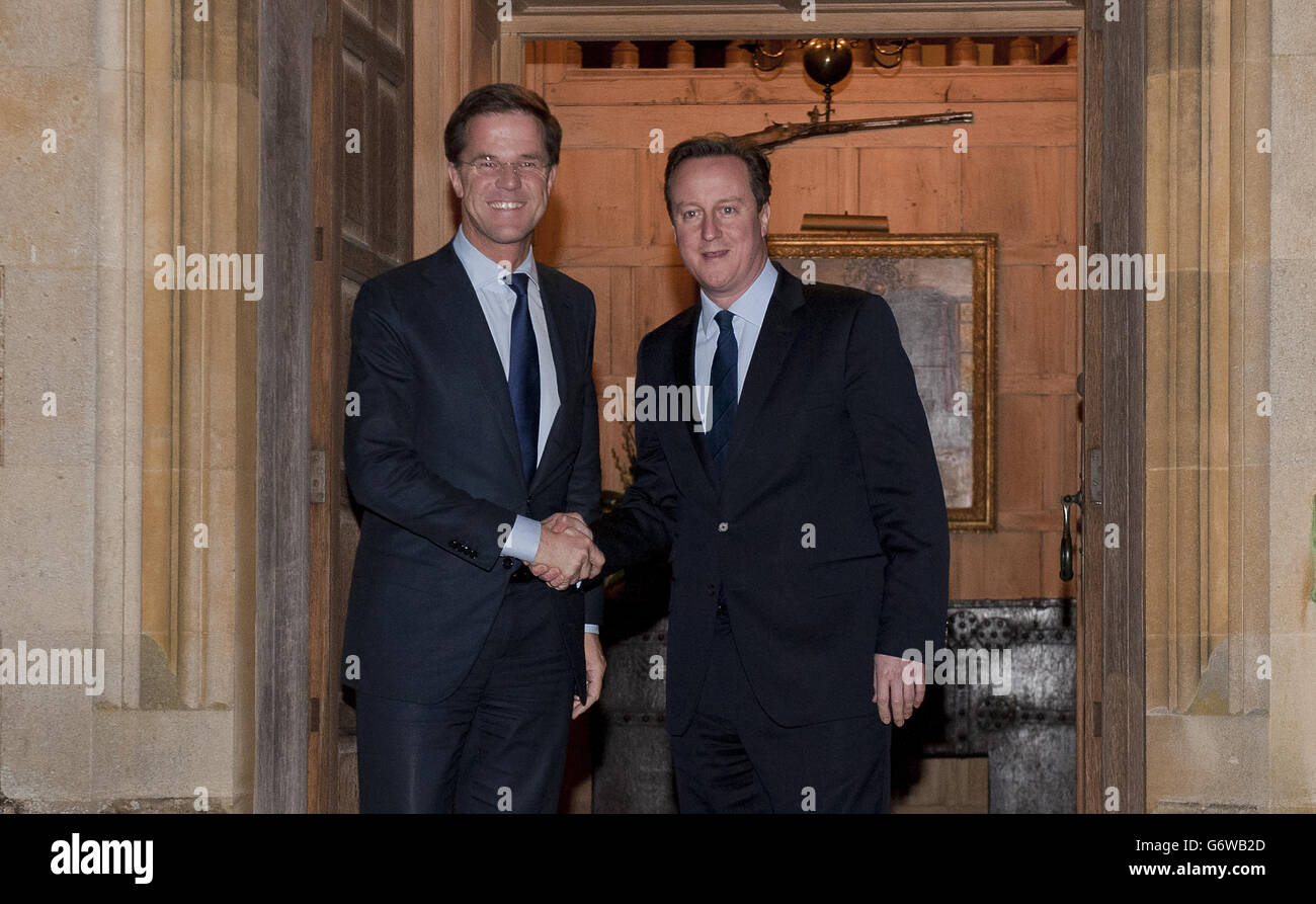 Cameron meets Rutte at Chequers Stock Photo - Alamy
