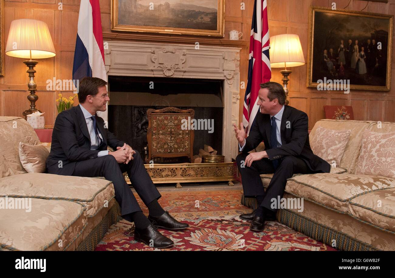 Cameron meets rutte at chequers hi-res stock photography and images - Alamy