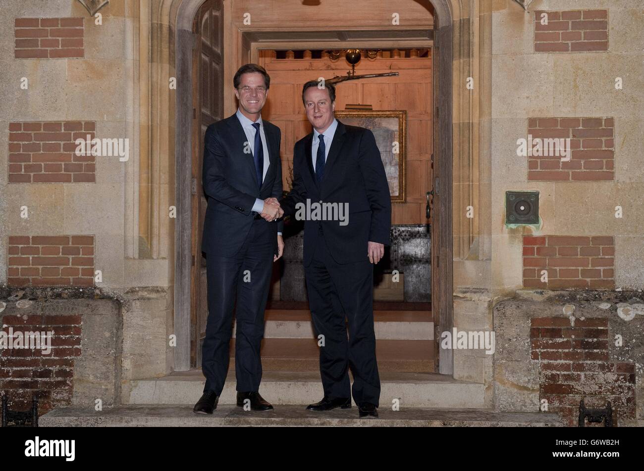 Cameron meets Rutte at Chequers Stock Photo - Alamy