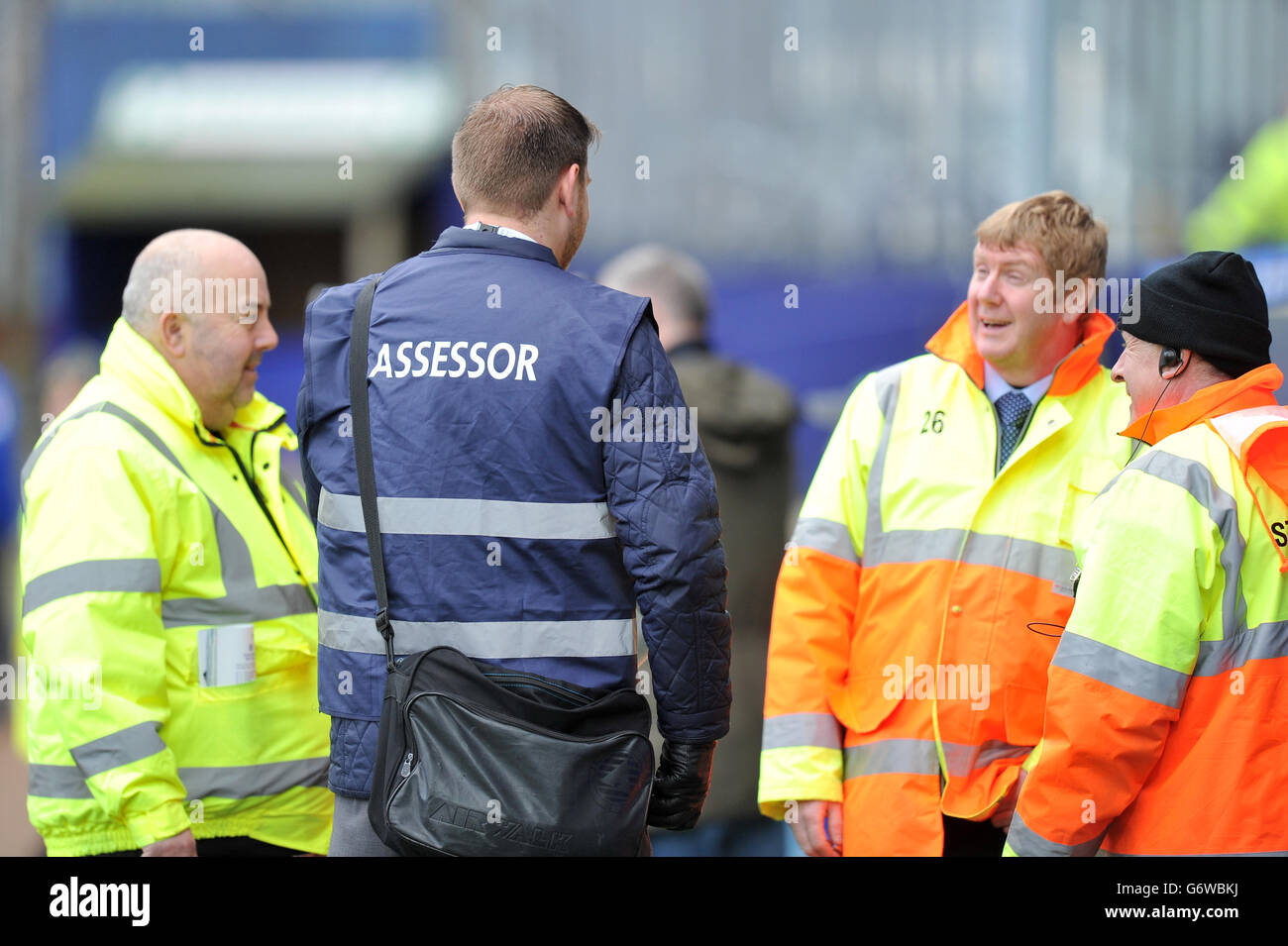 Referees assessor with match day stewards the game hi-res stock ...