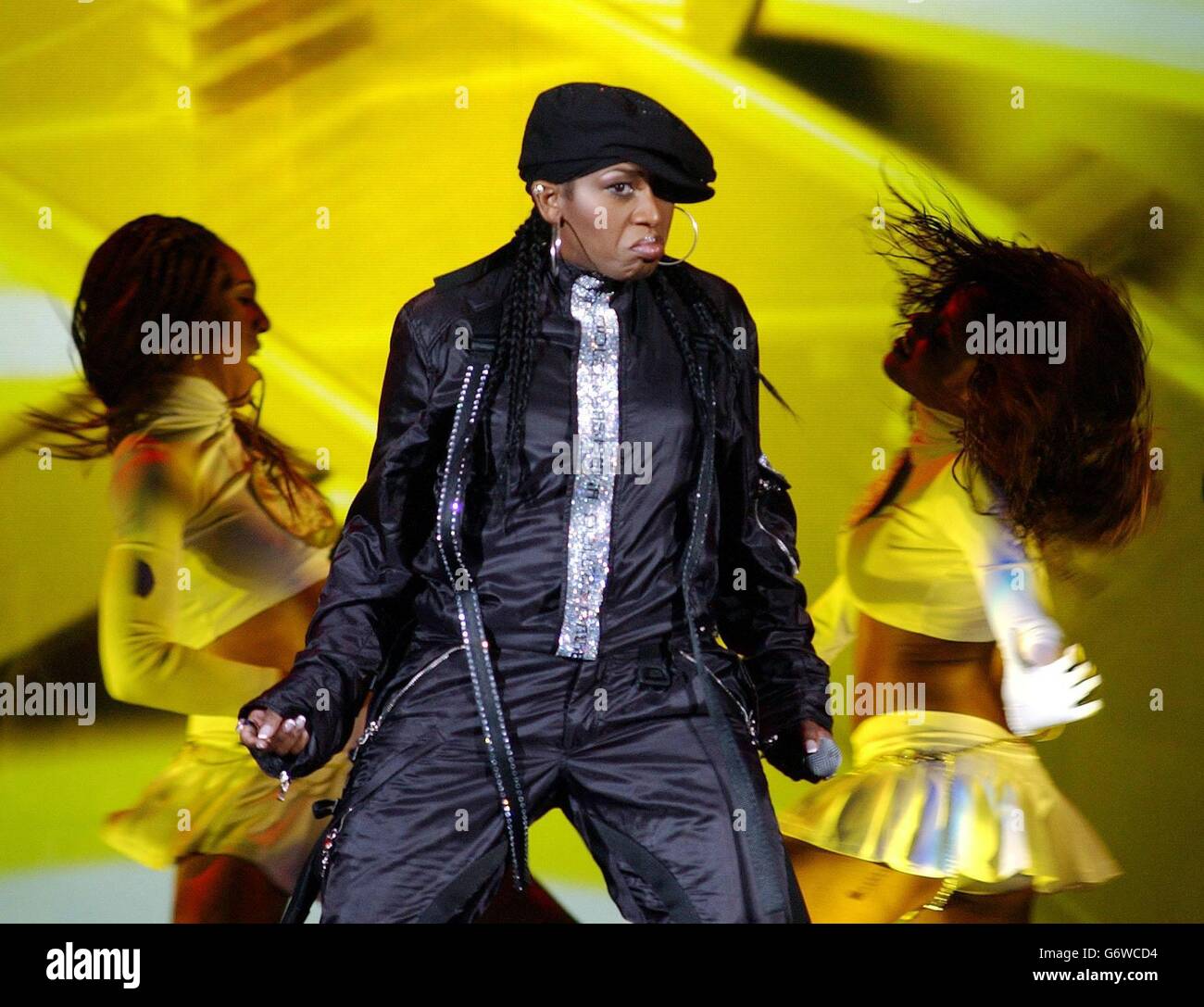 American rapper Missy Elliott performing at the Verizon Ladies First ...