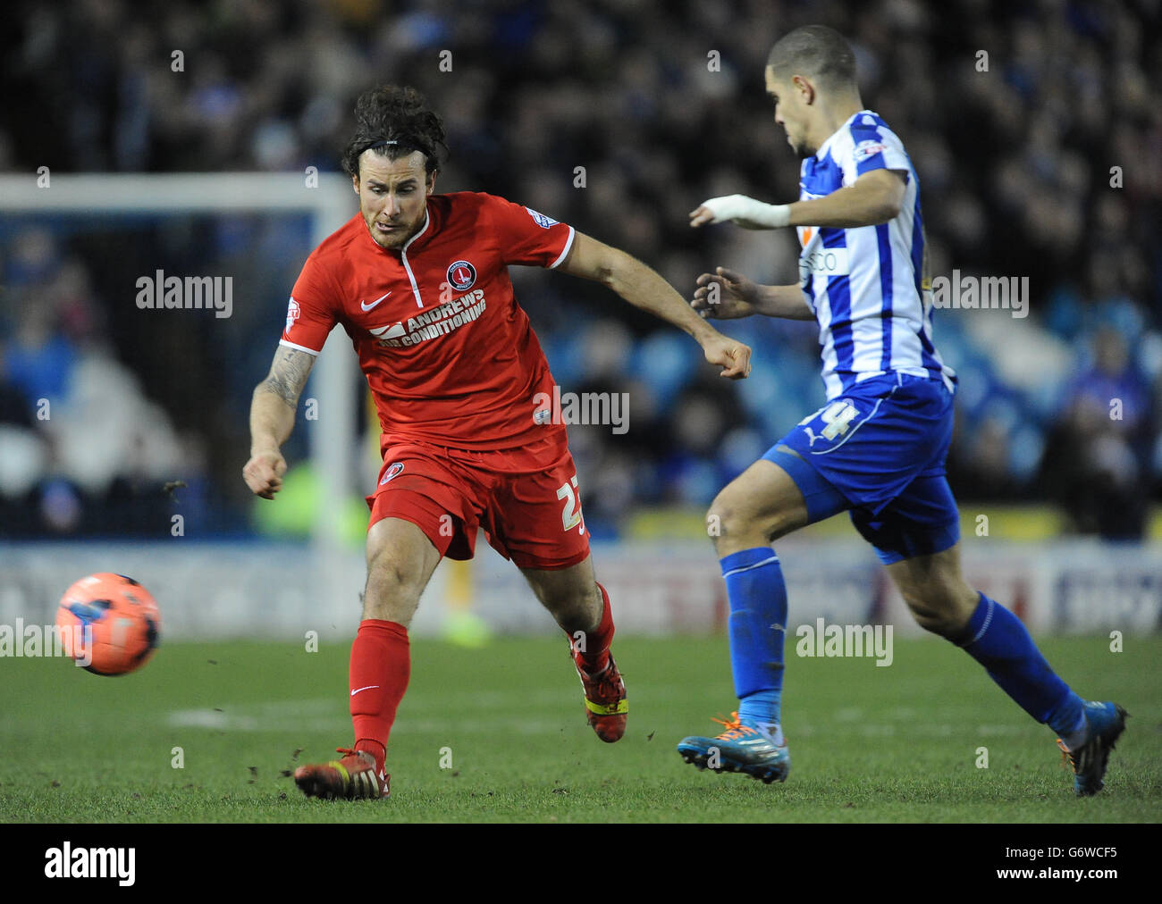 Sheffield Wednesday's Giles Coke (right) and Charlton Athletic's Lawrie ...