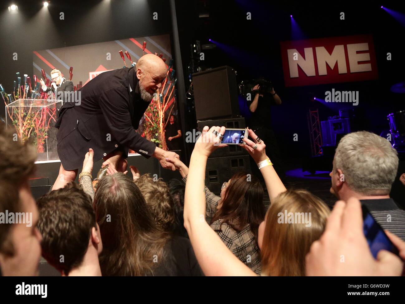 Michael Eavis interacts with the crowd after collecting the Best ...