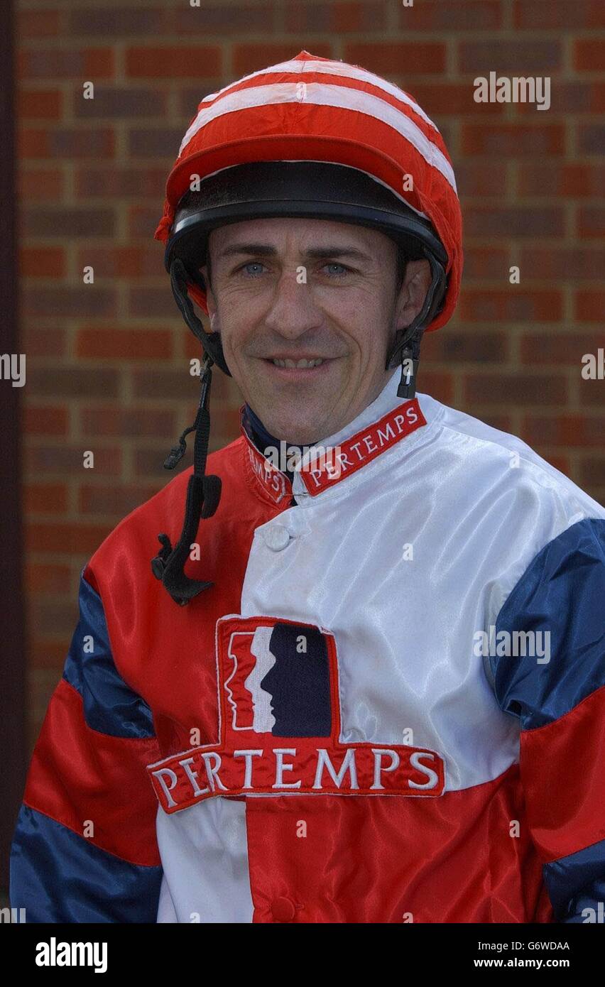 W Ryan Jockey Lingfield. Jockey William Ryan at Lingfield races Stock ...