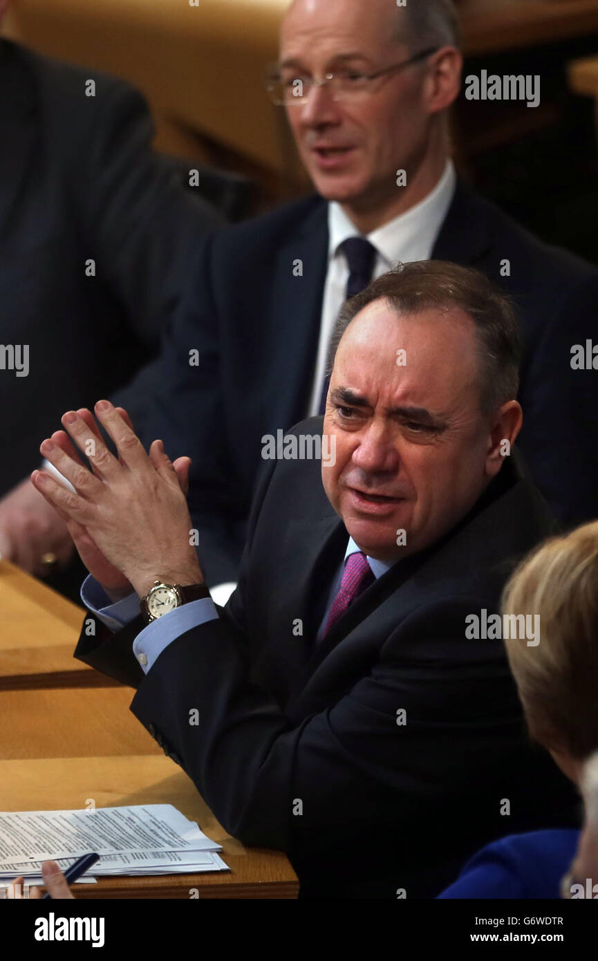 Scottish First Minister Alex Salmond during Question Time at the ...