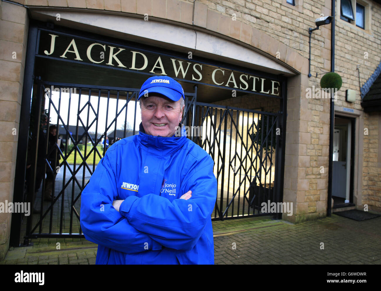Trainer Jonjo O'Neil poses for photographers at his stable Jackdaws ...