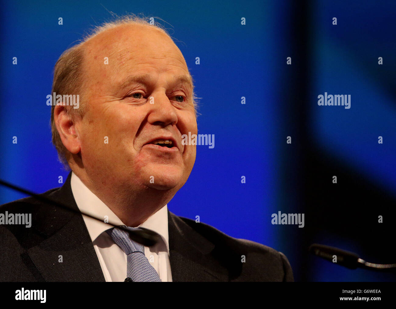 Minister for Finance Michael Noonan speaking at the Fine Gael ard fheis ...