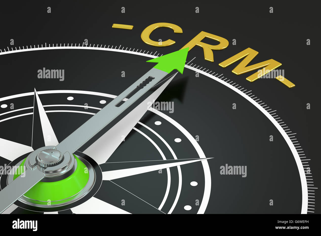 CRM compass concept, 3D rendering Stock Photo - Alamy