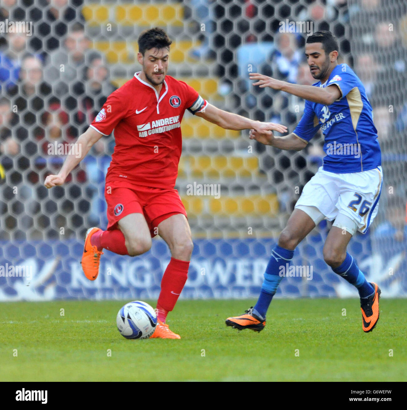Leicester City's (right) Conrad Logan and Charlton Athletic's Johnnie ...