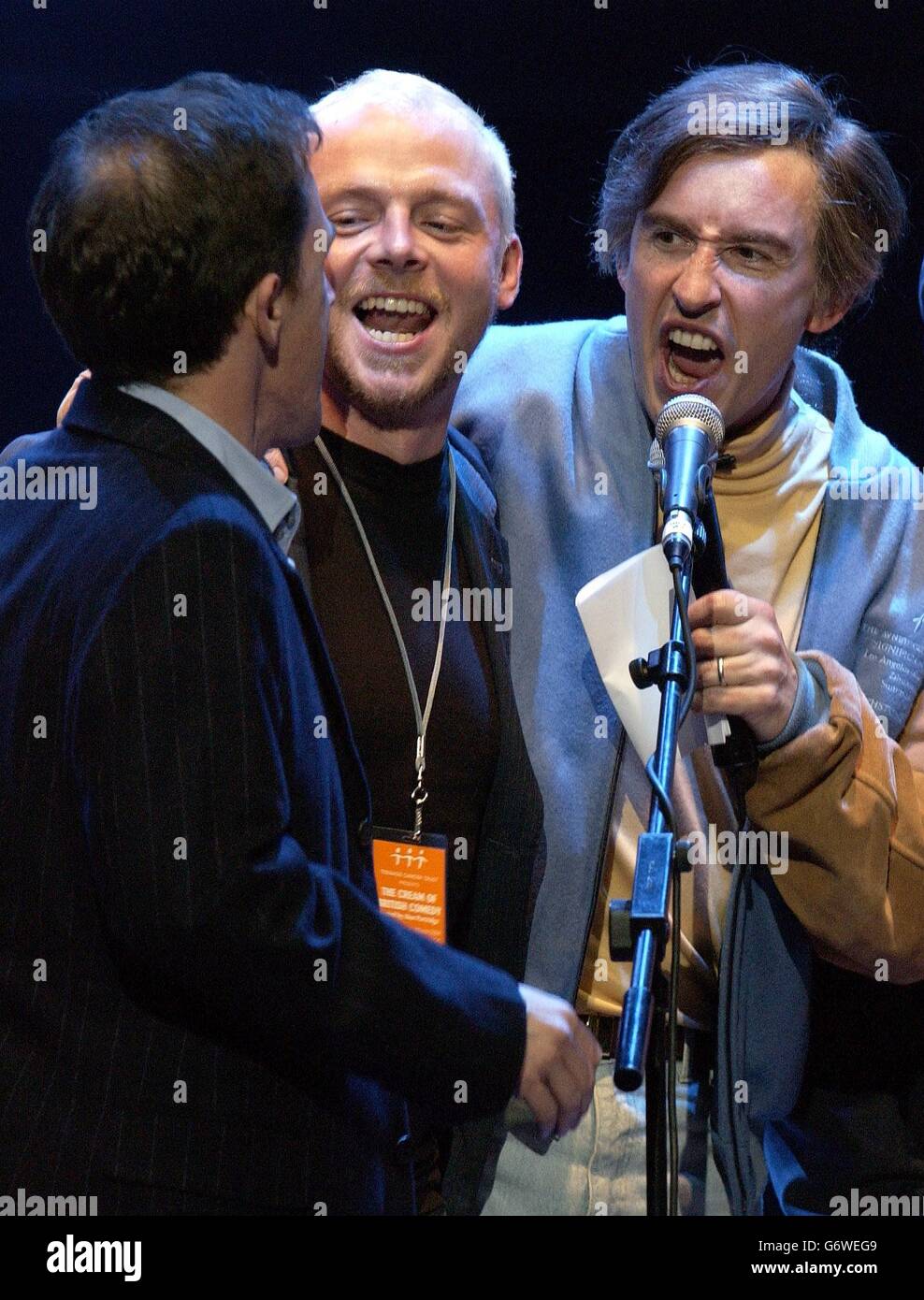 Rob Brydon, Simon Pegg and Steve Coogan Cream of British Comedy Stock ...