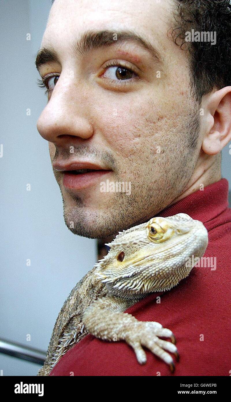 George the Bearded Dragon and his handler Stephen Rowlands, of the ...