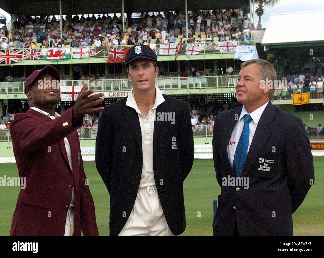 Sport cricket brian lara michael vaughan mike procter hi-res stock ...