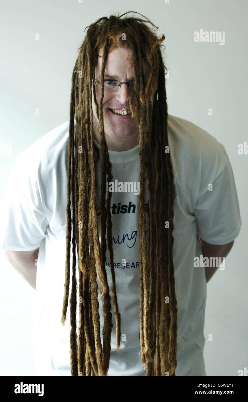Scottish gas worker Ian Barron after having his 15-year-old dreadlocks ...