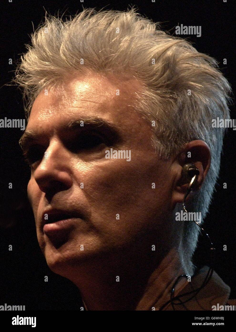 Singer David Byrne performing tracks from his new album Grown Backwards ...
