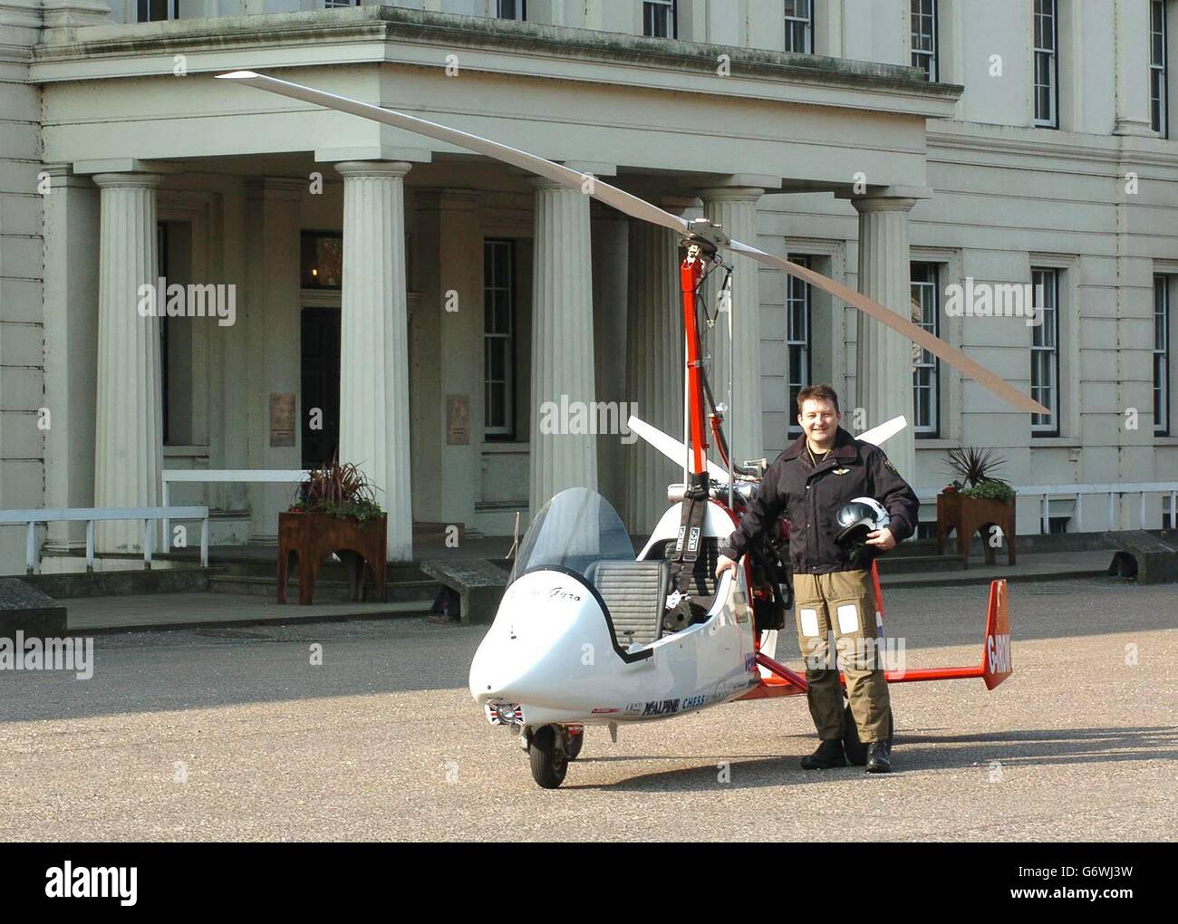 Stands alongside his autogyro hi-res stock photography and images - Alamy