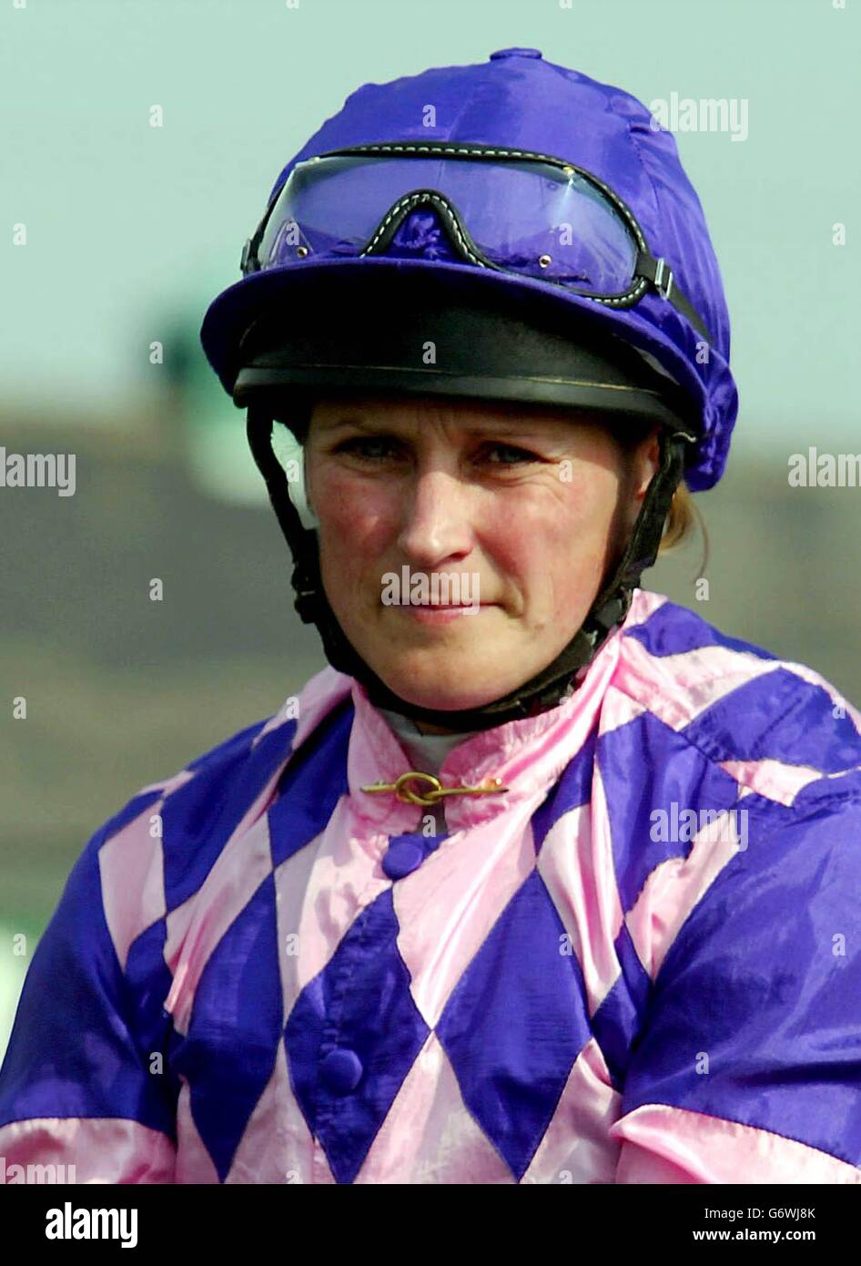 A Greaves Jockey. Jockey Miss Alex Greaves Stock Photo - Alamy
