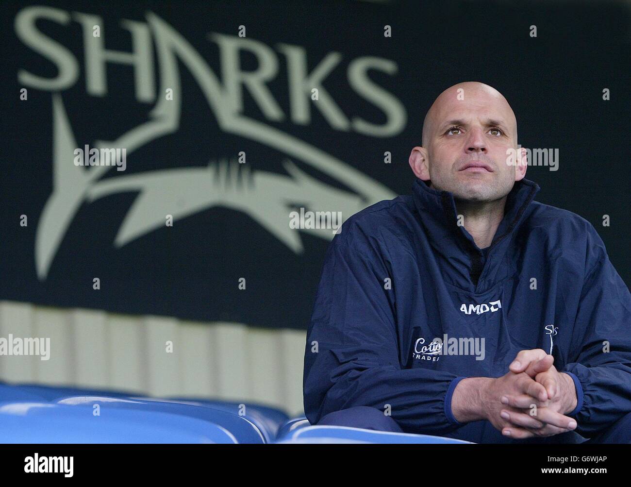 Sale coach jim mallinder attends photocall at heywood road hi-res stock ...