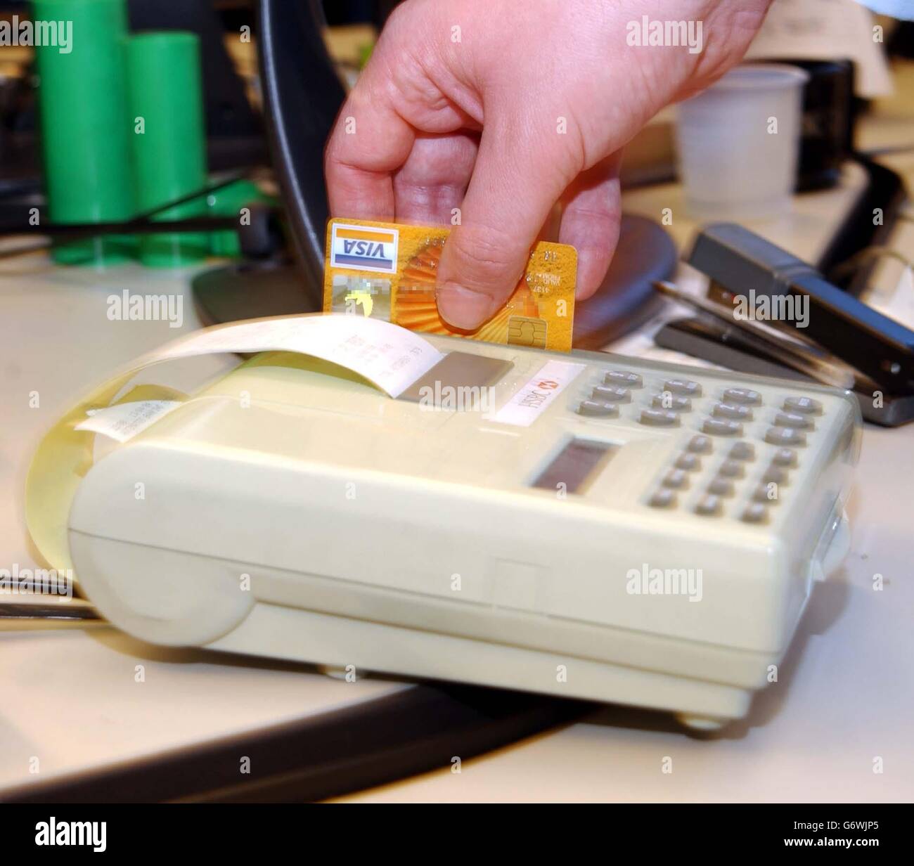 A PDQ machine Stock Photo - Alamy